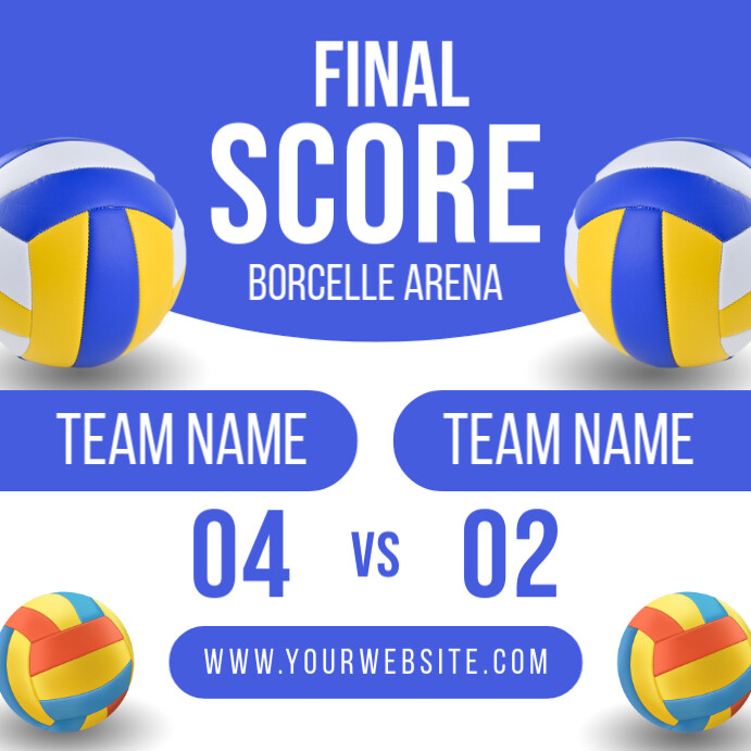 Copy of Blue Professional Final Score Instagram Post | PosterMyWall