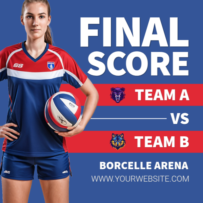 Plantilla de Blue Professional Final Score Instagram Post | PosterMyWall