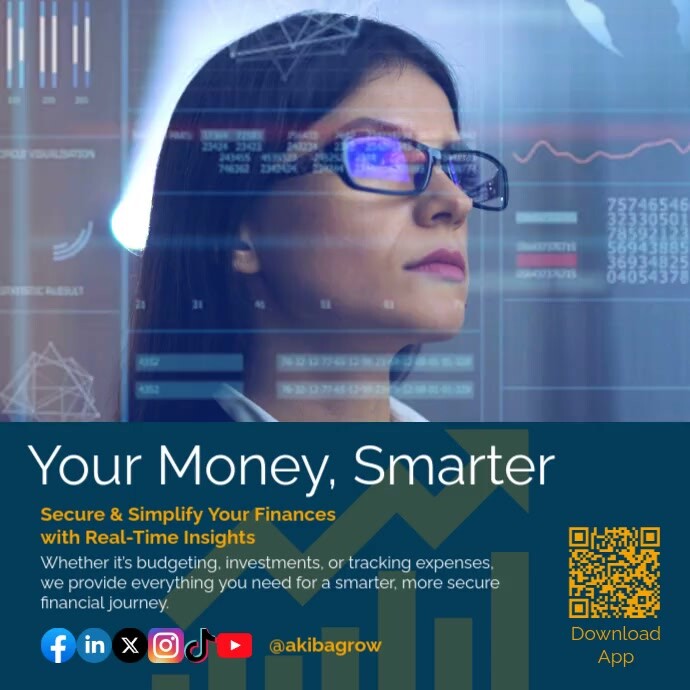 Copy of Blue Professional Finance & Fintech Solutions With App Brand Ad Instagram Post ...