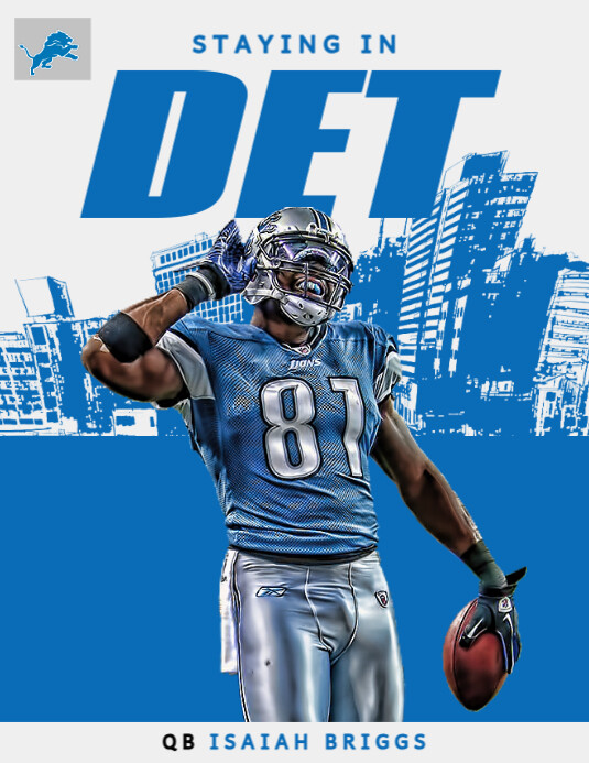 Copy of Blue Professional Football Gameday Flyer (us Letter) | PosterMyWall