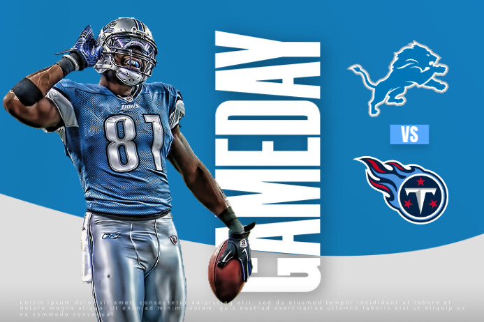 Copy of Blue Professional Football Gameday Poster | PosterMyWall