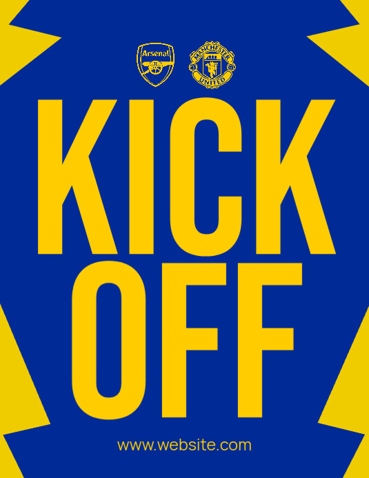 Copia de Blue Professional Football Kick-off Flyer (us Letter ...