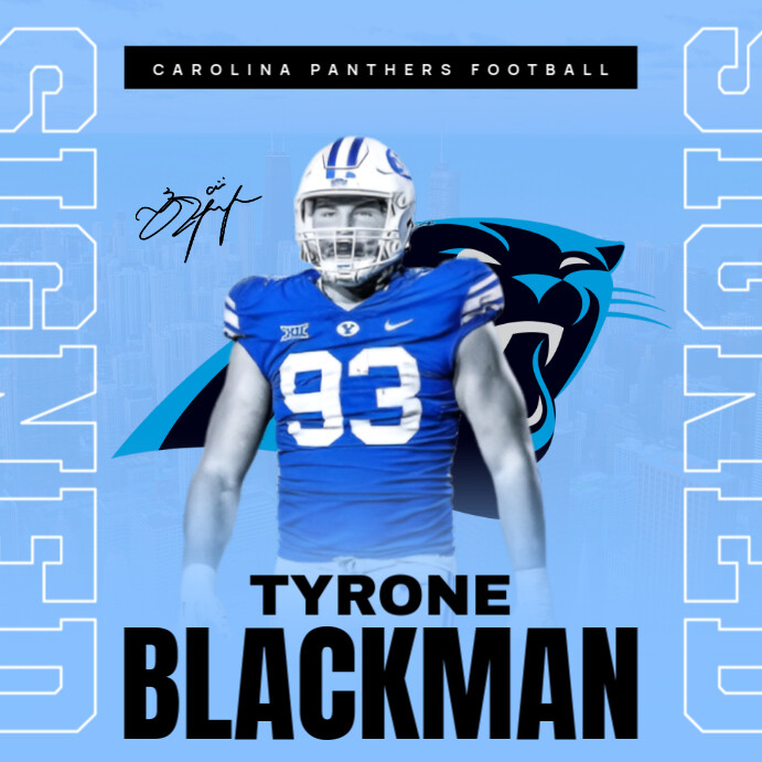 Copy of Blue Professional Football Player Signing Instagram Post ...