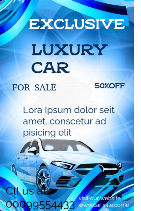 Blue Professional Free Customizable Car Sales Poster Templates ...