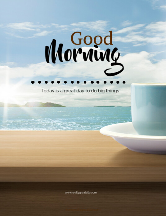 Copy of Blue Professional Good Morning Templates Flyer (us Letter ...