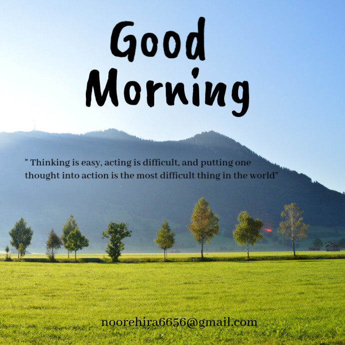 Blue Professional Good Morning Wish Cards Instagram Post Template ...