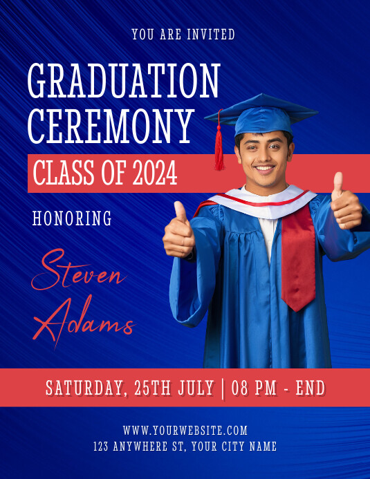 Copy of Blue Professional Graduation Ceremony Flyer ( | PosterMyWall
