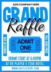 grand raffle ticket design Template | PosterMyWall