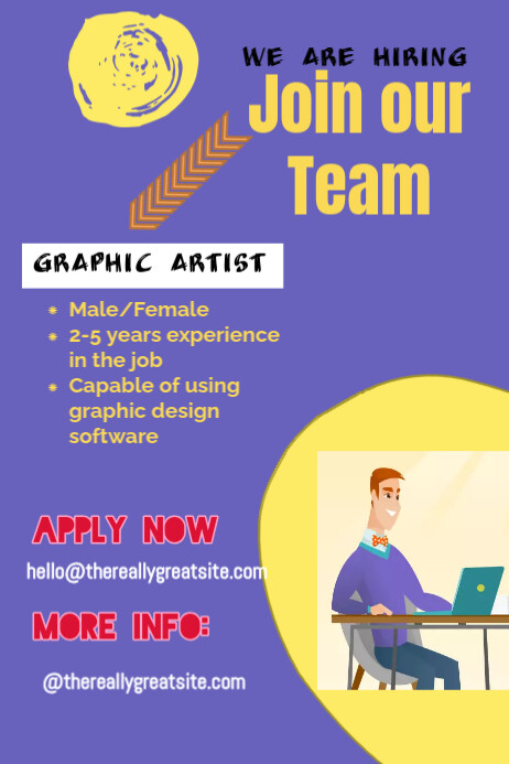 Blue Professional Graphic Artist Poster Templat | PosterMyWall