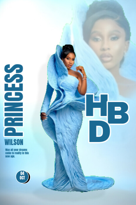 Blue Professional Happy Birthday Graphics Poster Template | PosterMyWall