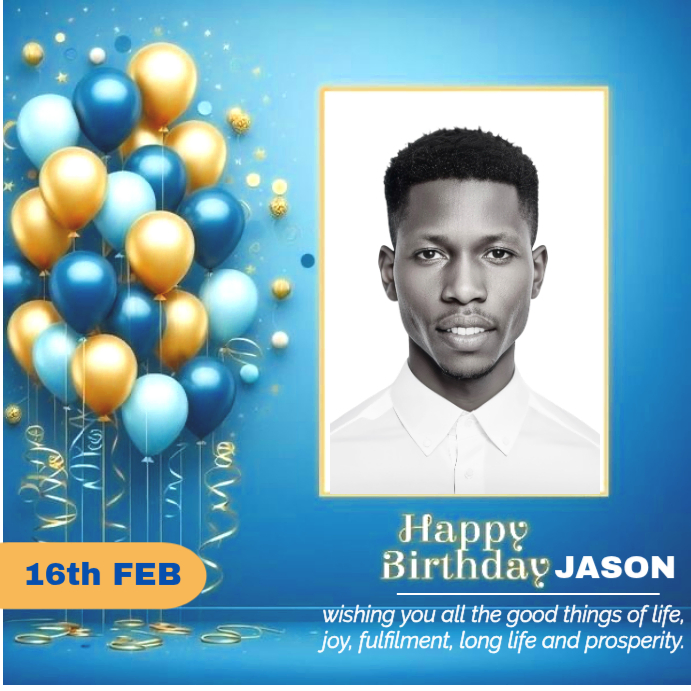 Plantilla de Blue Professional Happy Birthday Instagram Post | PosterMyWall