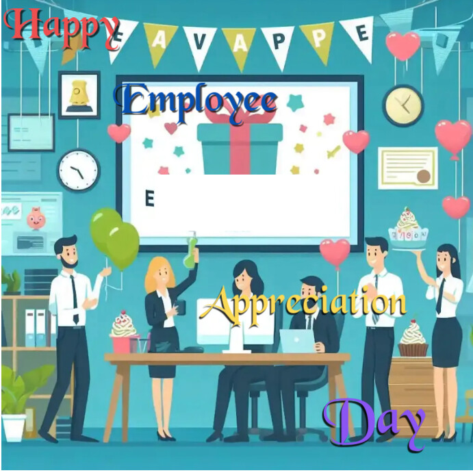 Blue Professional Happy Employee Appreciation Day Instagram Post ...
