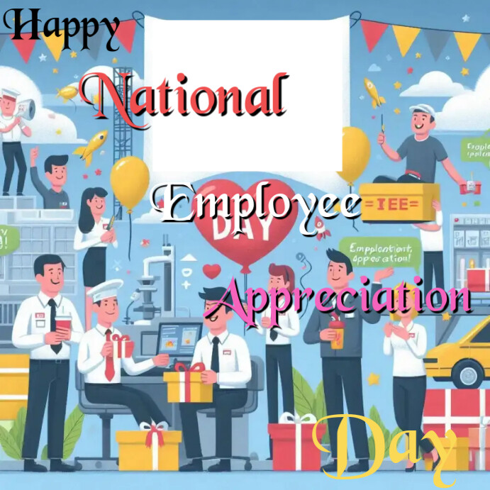 Modèle Blue Professional Happy National Employee Appreciation Day ...
