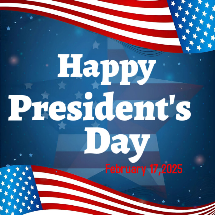 Blue Professional Happy President Day Album Cover Templat | PosterMyWall