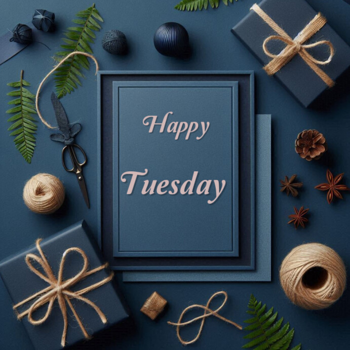Modèle Blue Professional Happy Tuesday Instagram Post | PosterMyWall