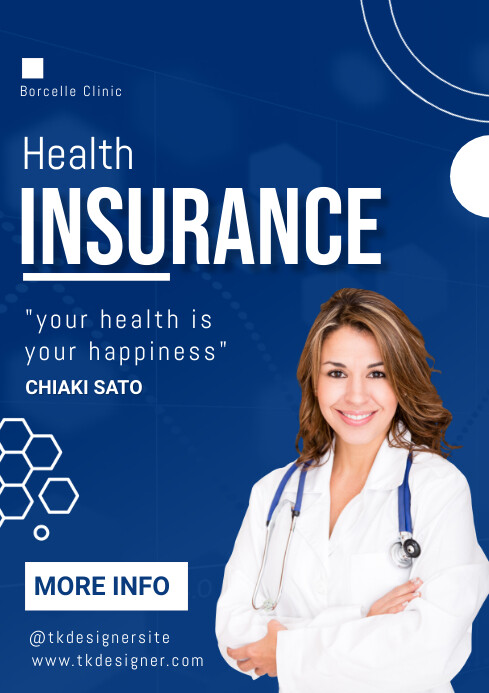 Copy of Blue Professional Health Insurance A4 | PosterMyWall