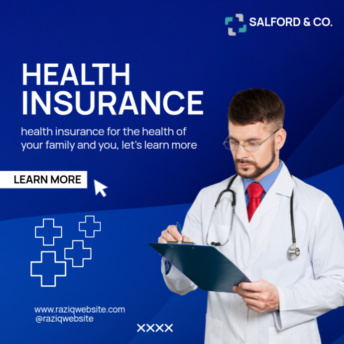 Copy of Blue Professional Health Insurance Instagram Post | PosterMyWall