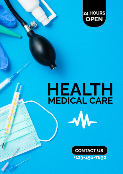 Copy of Blue Professional Health Medical Cair A4 | PosterMyWall