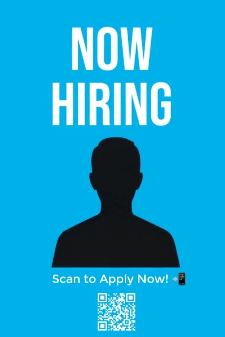 Plantilla de Blue Professional Hiring” Recruitment Sign – Blue ...