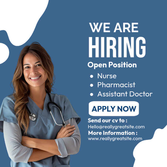 Copy of Blue Professional Hiring Instagram Post | PosterMyWall