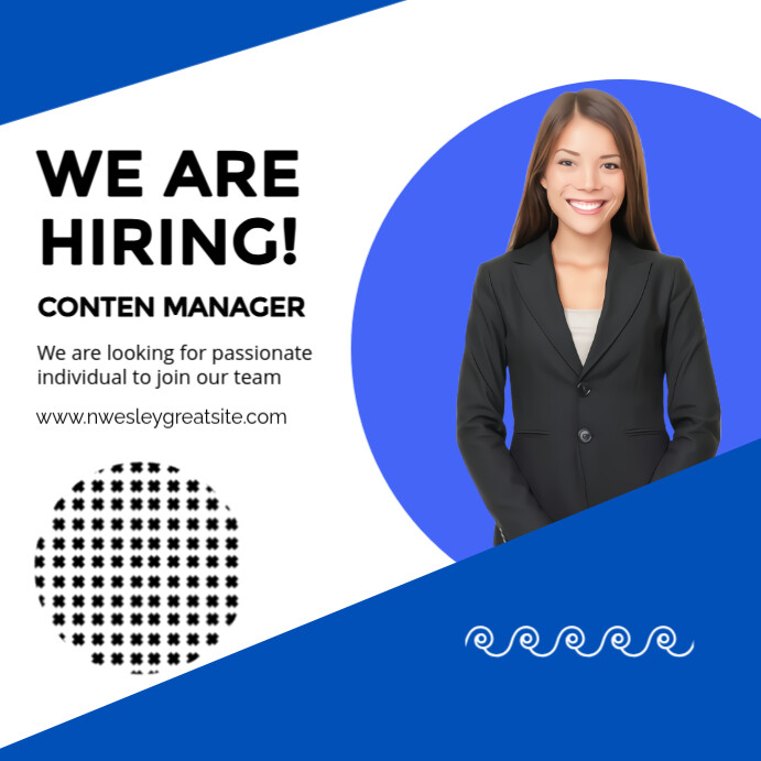 Copy of Blue Professional Hiring Instagram Post | PosterMyWall