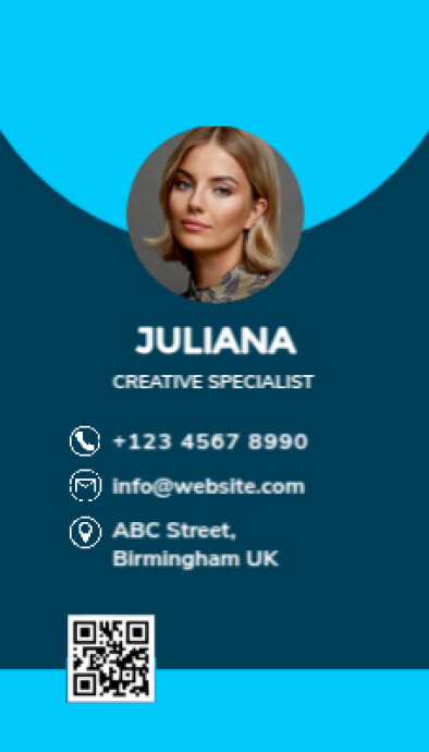 Blue Professional Id Card Business Card Template | PosterMyWall