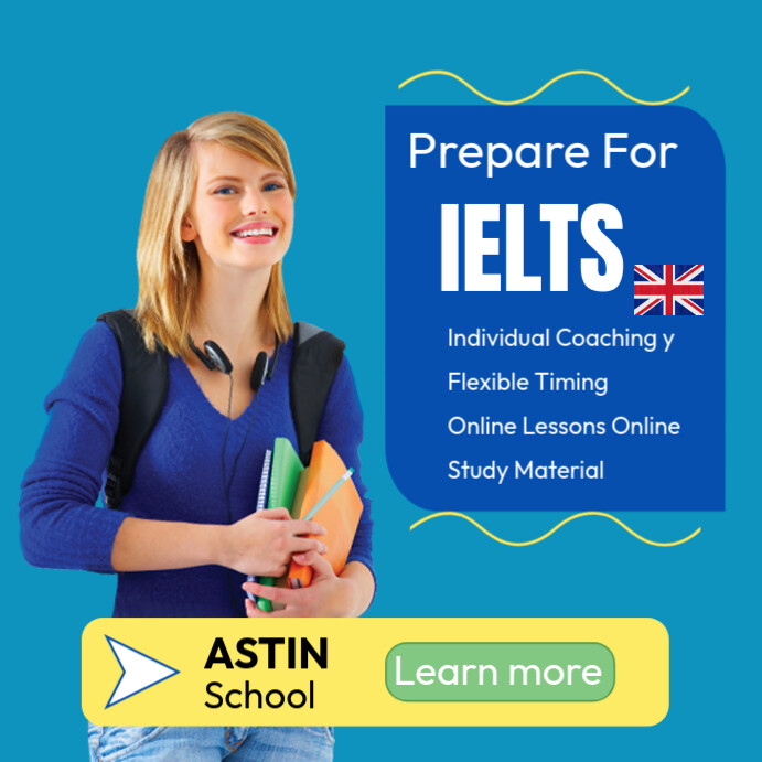 Copy of Blue Professional Ielts Course Instagram Post | PosterMyWall