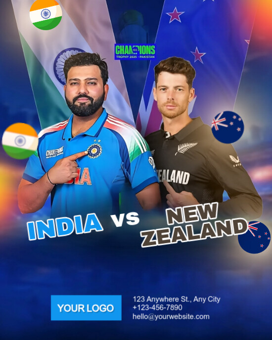 Blue Professional Ind Vs Nz, India Vs New Zealan, Icc Champions Trophy ...