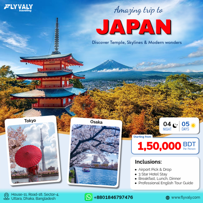 Copy of Blue Professional Japan Tour Package Ads Design Template ...