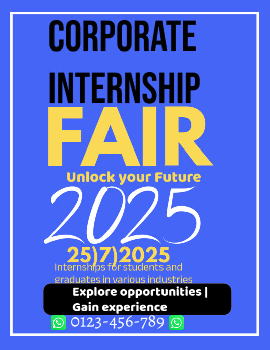 Copy of Blue Professional Job Fair Flyer (us Letter) | PosterMyWall