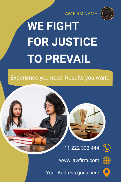 Blue Professional Law Firm Flyer Poster Template | PosterMyWall