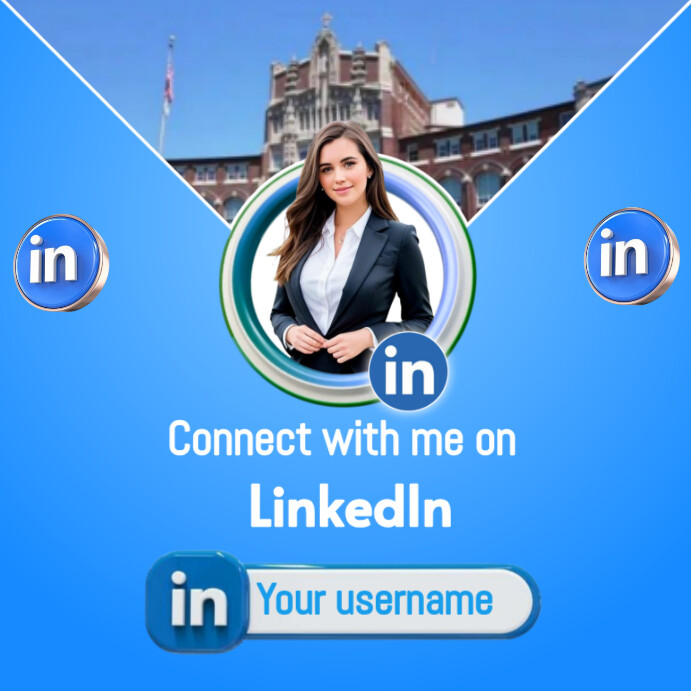 Blue Professional Linkedin Connect Design Template Instagram Post ...