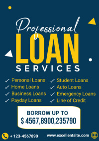 Professional Loan Services A4 Template | PosterMyWall