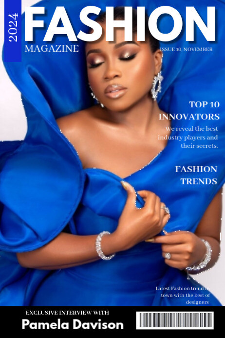 Modèle Blue Professional Magazine Cover Model Poster | PosterMyWall