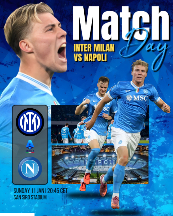 Blue Professional Match Day Inter Milan Vs Napoli Serie A Instagram ...
