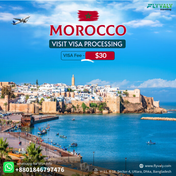 Copy of Blue Professional Morocco Visa Promotion Ads Template Instagram ...