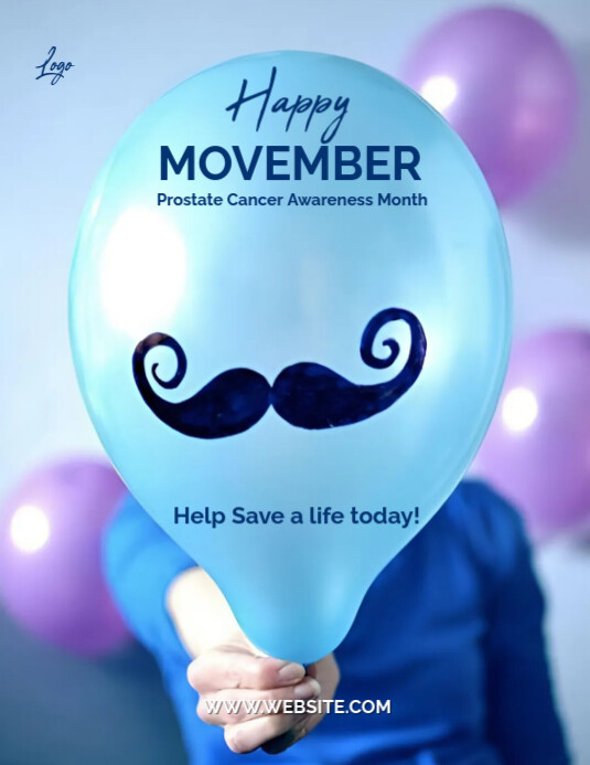 Copy of Blue Professional Movember Flyer (us Letter) | PosterMyWall