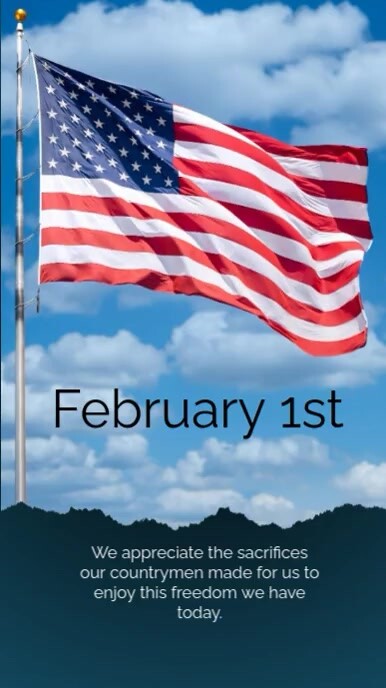 Blue Professional National Freedom Day Instagram Reel Template ...