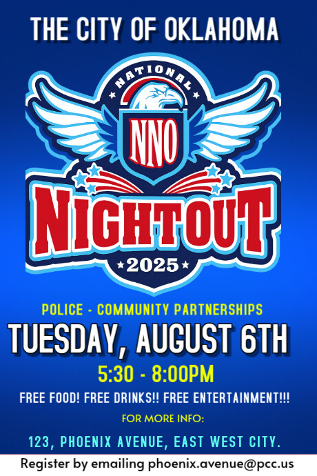 Copy of Blue Professional National Night Out Poster | PosterMyWall