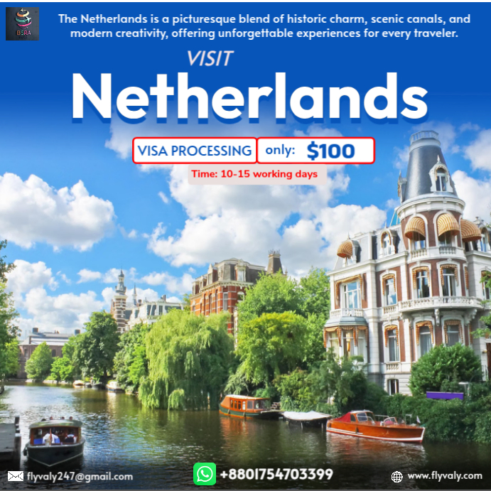 Plantilla de Blue Professional Netherlands Visa Processing Ads Design ...
