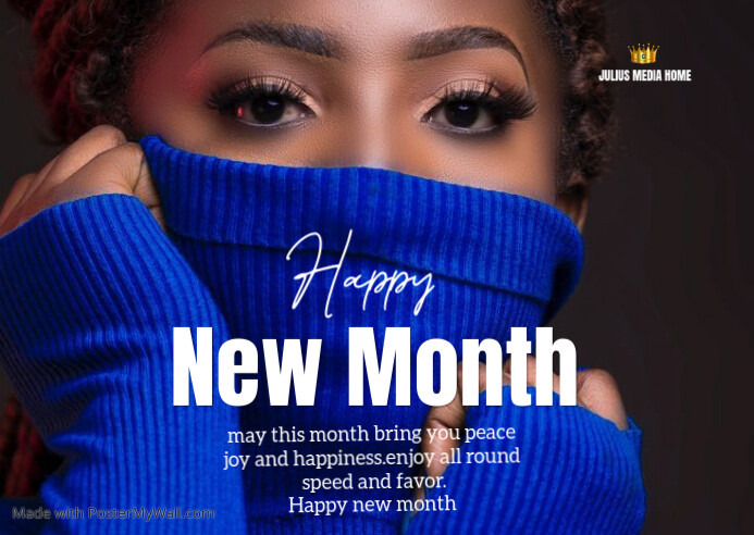 Blue Professional New Month May A6 Template | PosterMyWall