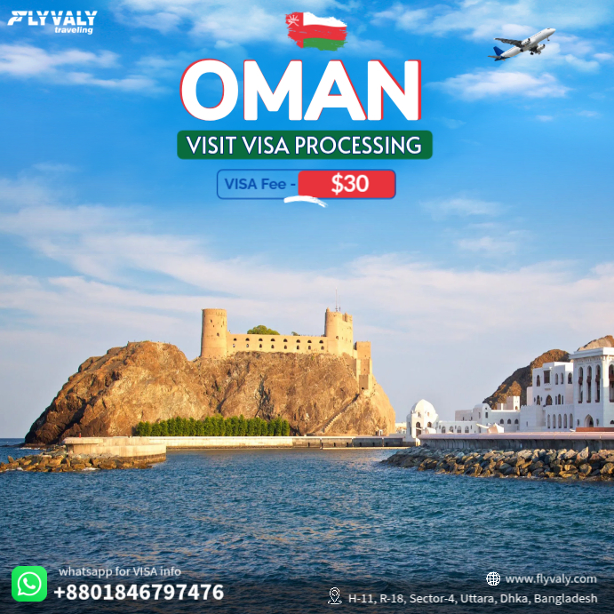 Blue Professional Oman Visa Processing Ads Design Template Instagram ...