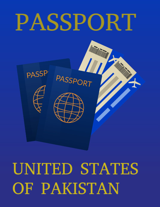 Blue Professional Passport Flyer (us Letter) Template | PosterMyWall