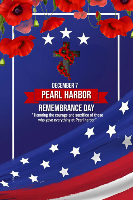 Modèle Blue Professional Pearl Harbor Remembrance Day Poster | PosterMyWall
