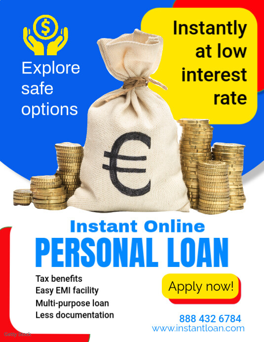 Copy of Blue Professional Personal Loan Flyer (us Letter) | PosterMyWall