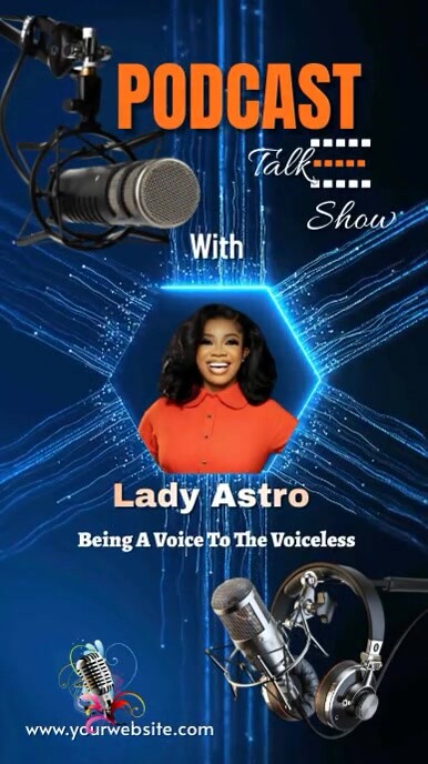 Blue Professional Podcast Talk Show Digital Template | PosterMyWall