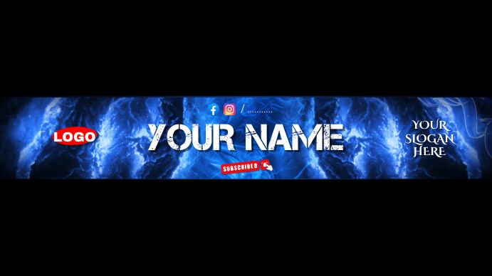 blue Professional Postermywall Youtube Channe Template | PosterMyWall