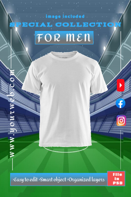 Blue Professional Professional T-shirt Poster Template | PosterMyWall