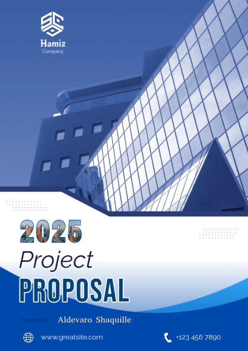 Copy of Blue Professional Project Proposal A4 | PosterMyWall