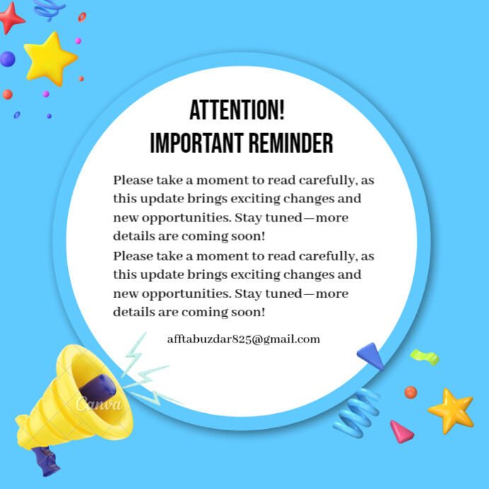 Blue Professional Public Message Background Instagram Post Template ...